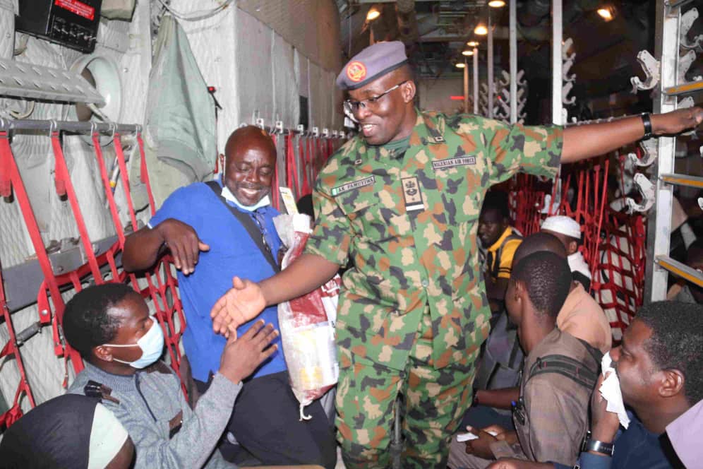 Sudan War: NAF Jet Airlifts 94 Stranded Nigerians Home - PRNigeria News