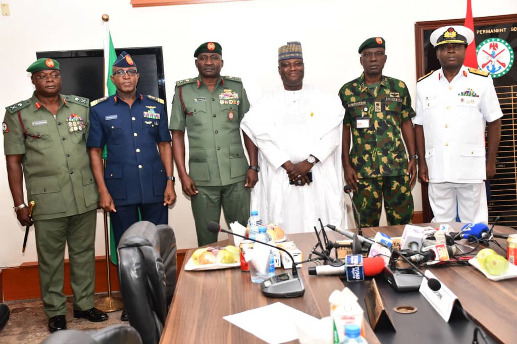Gen Musa Leads Service Chiefs to Defence Ministry as Perm Sec Seeks ...