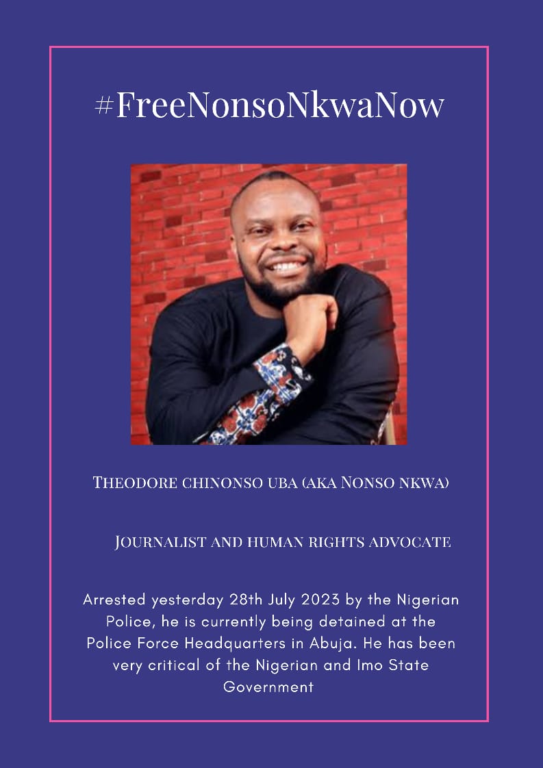 CLOs Call for the Release of Nonso Nkwa - PRNigeria News