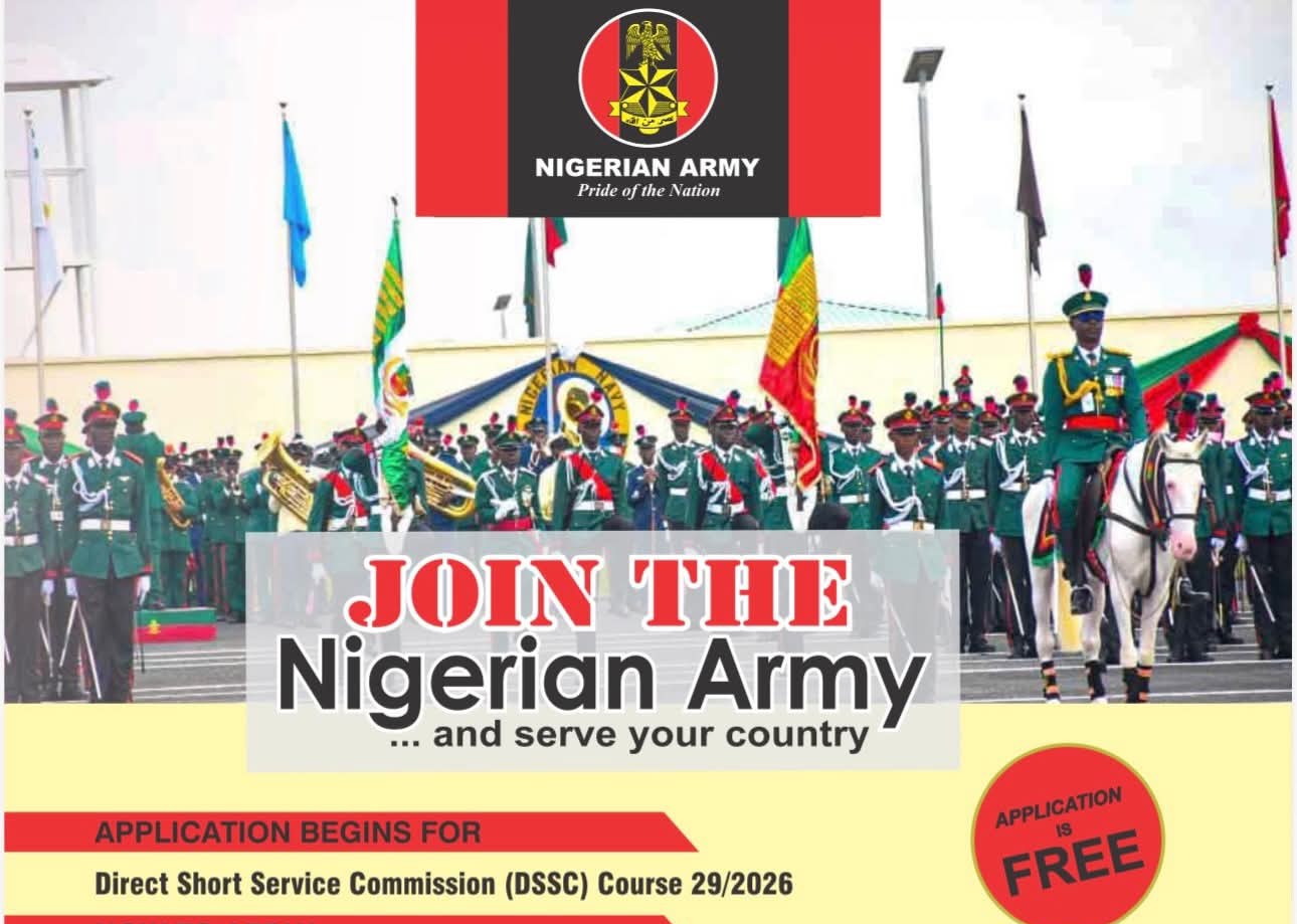 Nigerian Army Opens Application for Direct Short Service Commission ...